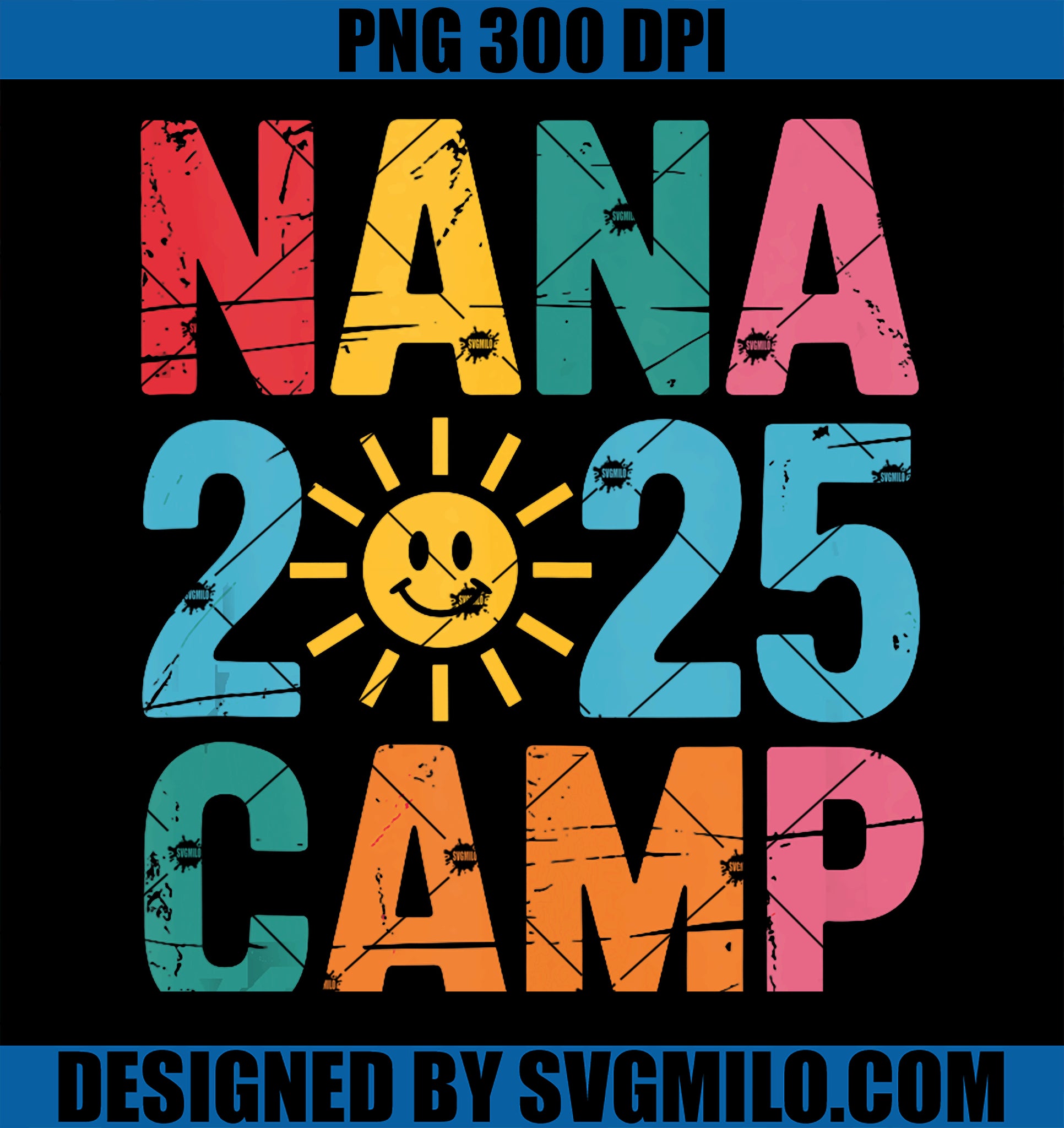 Nana Camp 2025 PNG, Family Vacation Summer Camping Crew PNG