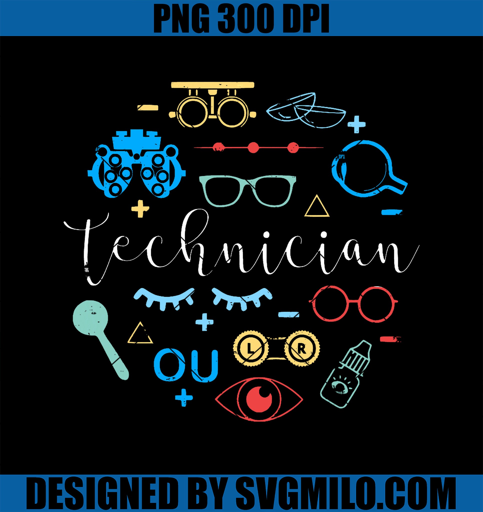 Opto Symbols Technician PNG, Optometry Ophthalmic Technician Phor PNG