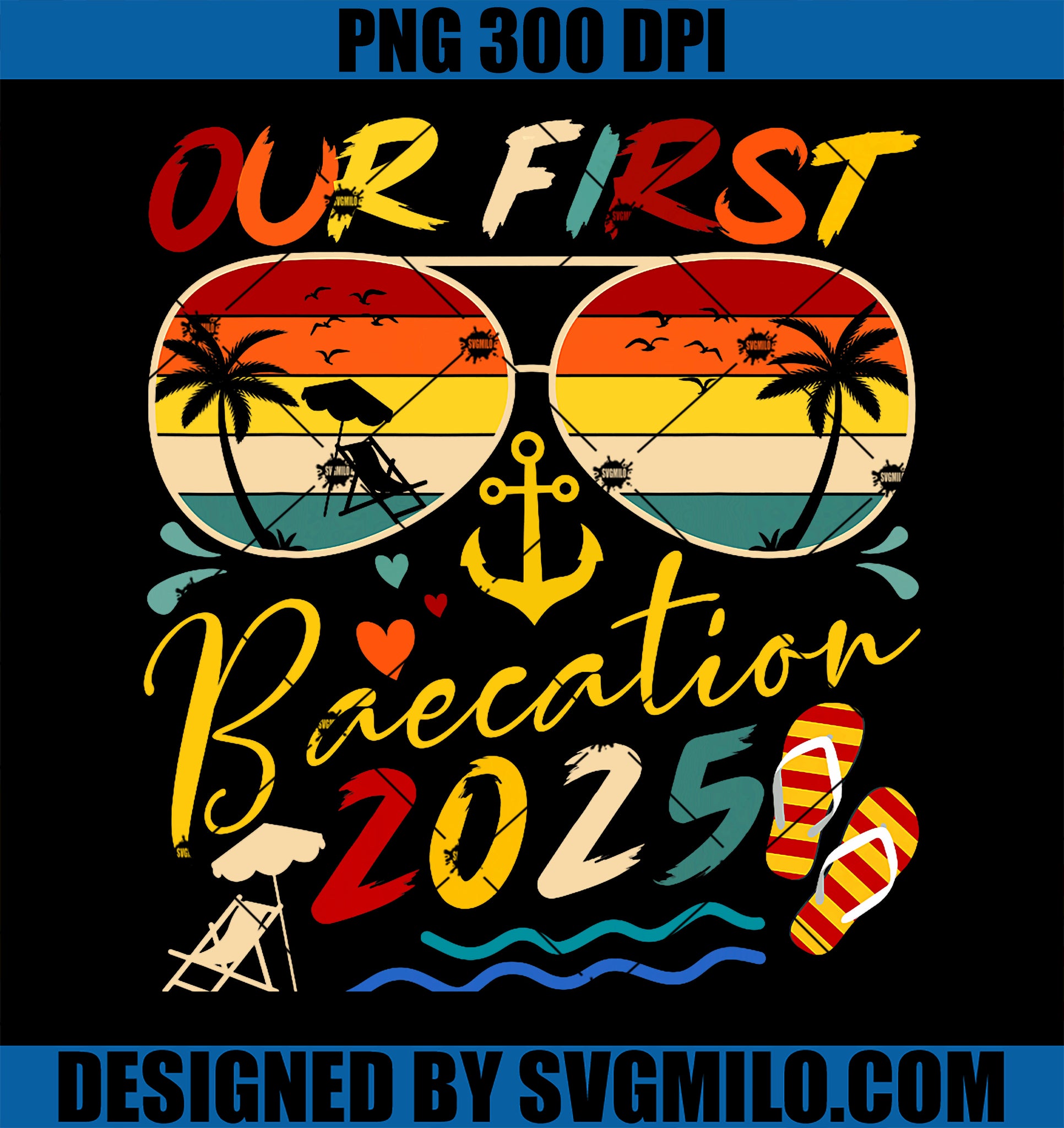 Our First Baecation 2025 PNG, Matching Couple Cruise Trip PNG