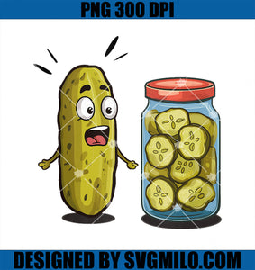 Pickle Surprise A Cucumber And A Jar Of Sliced Pickles Funny PNG