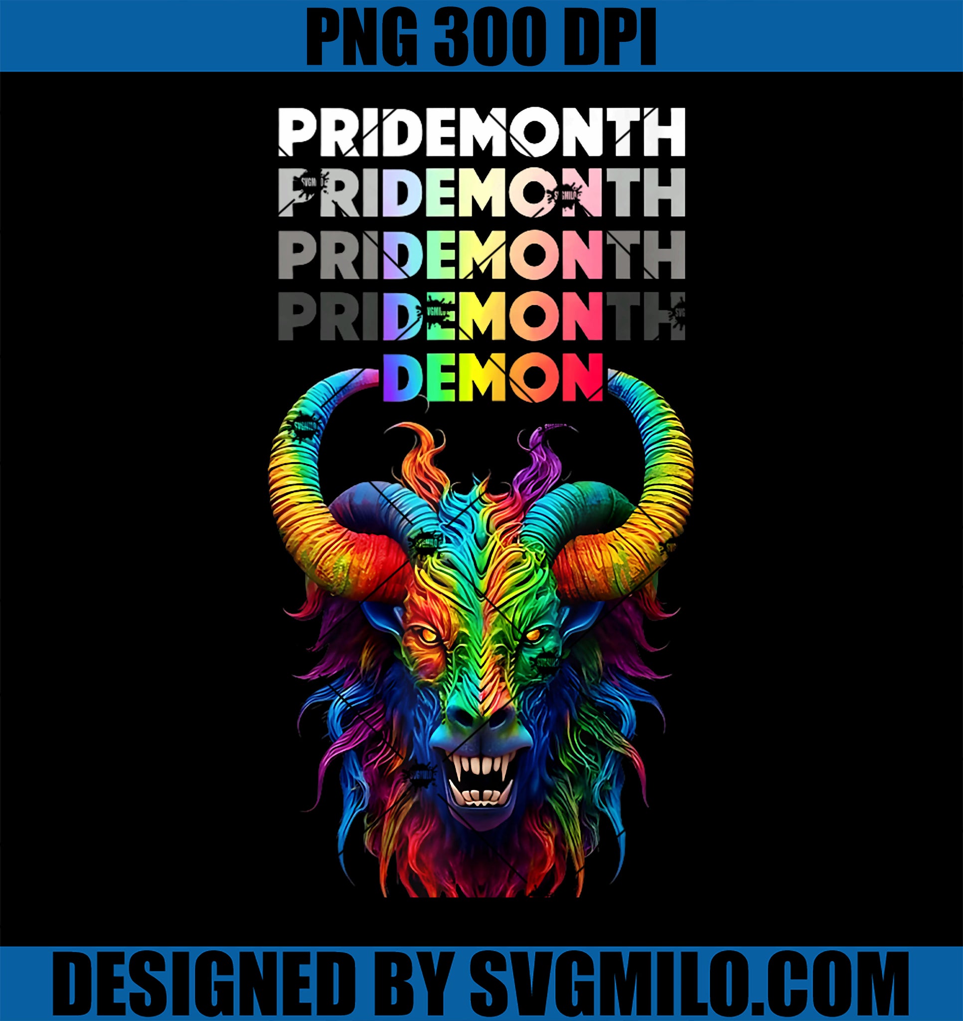 Pride Month Demon PNG, Funny Cool PrideMonth Demo LGBT Gay Pride PNG
