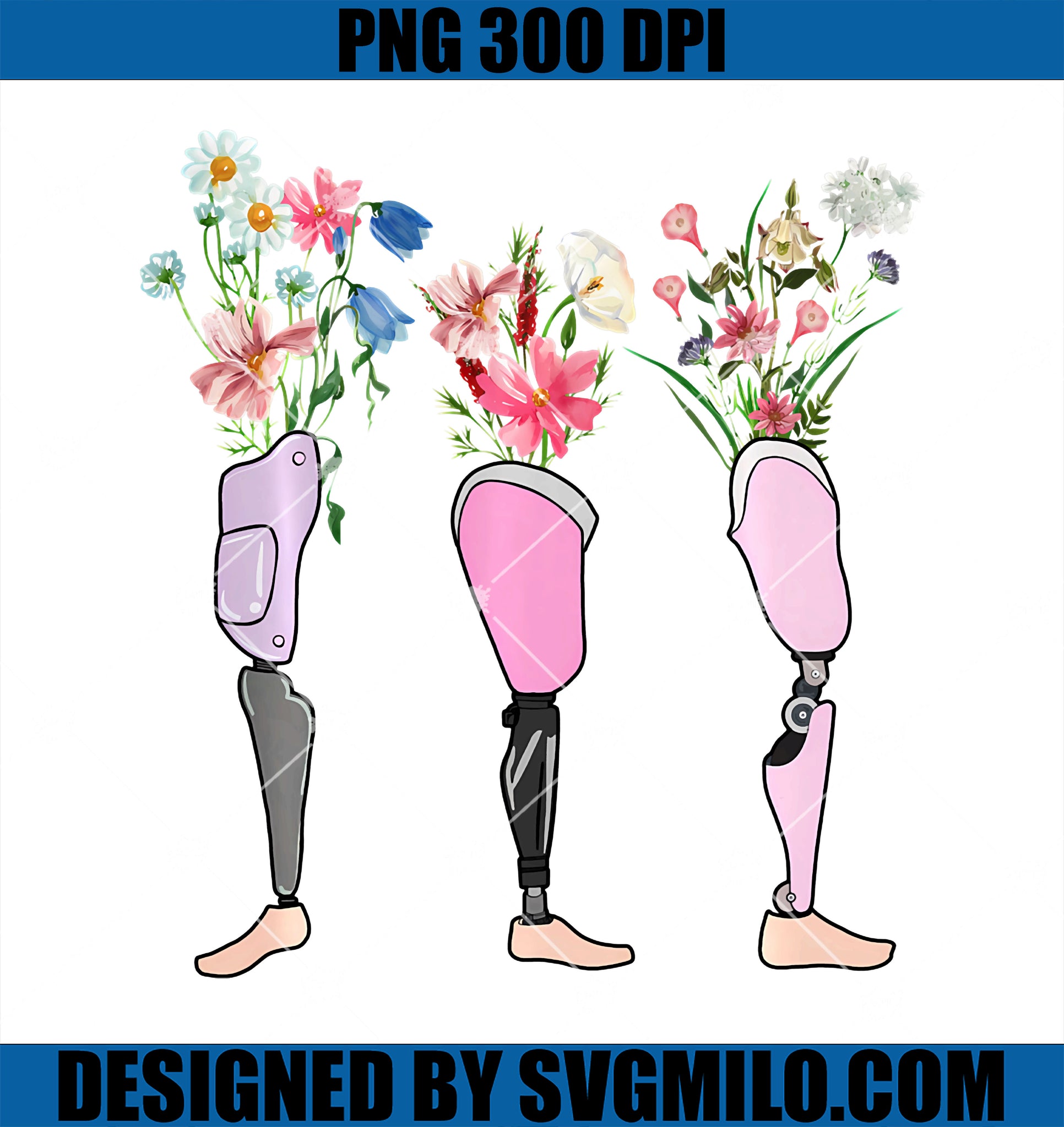 Prosthetic Leg Flower Stumped PNG, Prosthetic Leg Sick Amputee PNG