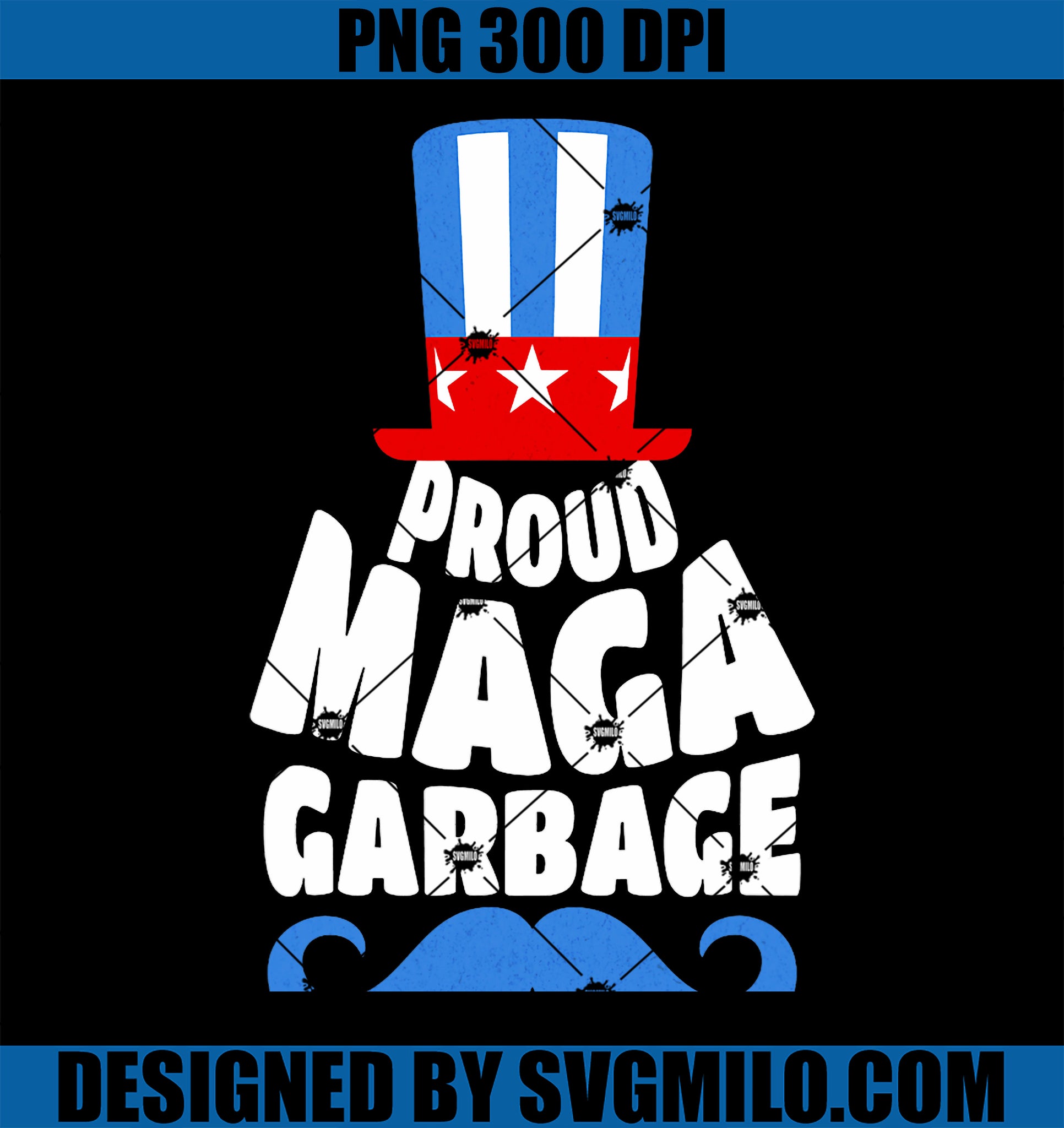 Proud MAGA Garbage Trump Supporter USA PNG