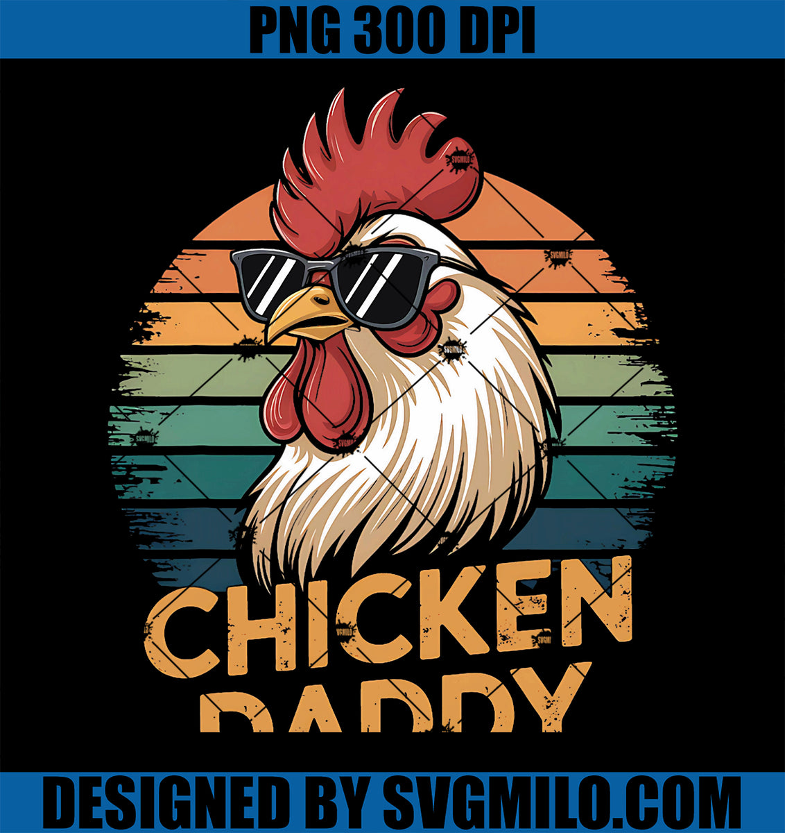 RetroChickenDaddyVintage70sRetroPNG_FunnyFarmChickenDadPNGcopy ...