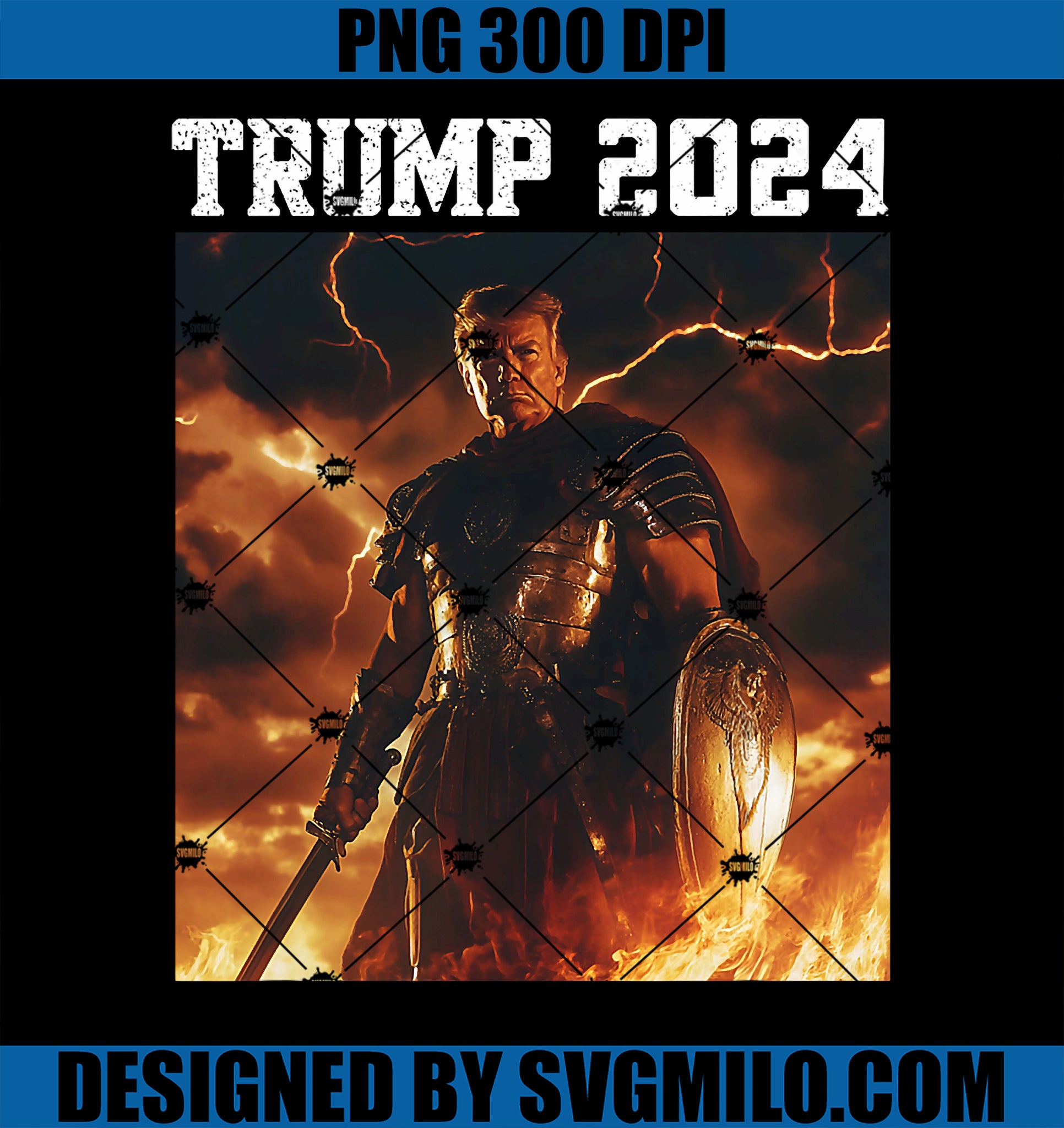 Roman Gladiator Trump Photo A Storm Is Coming PNG