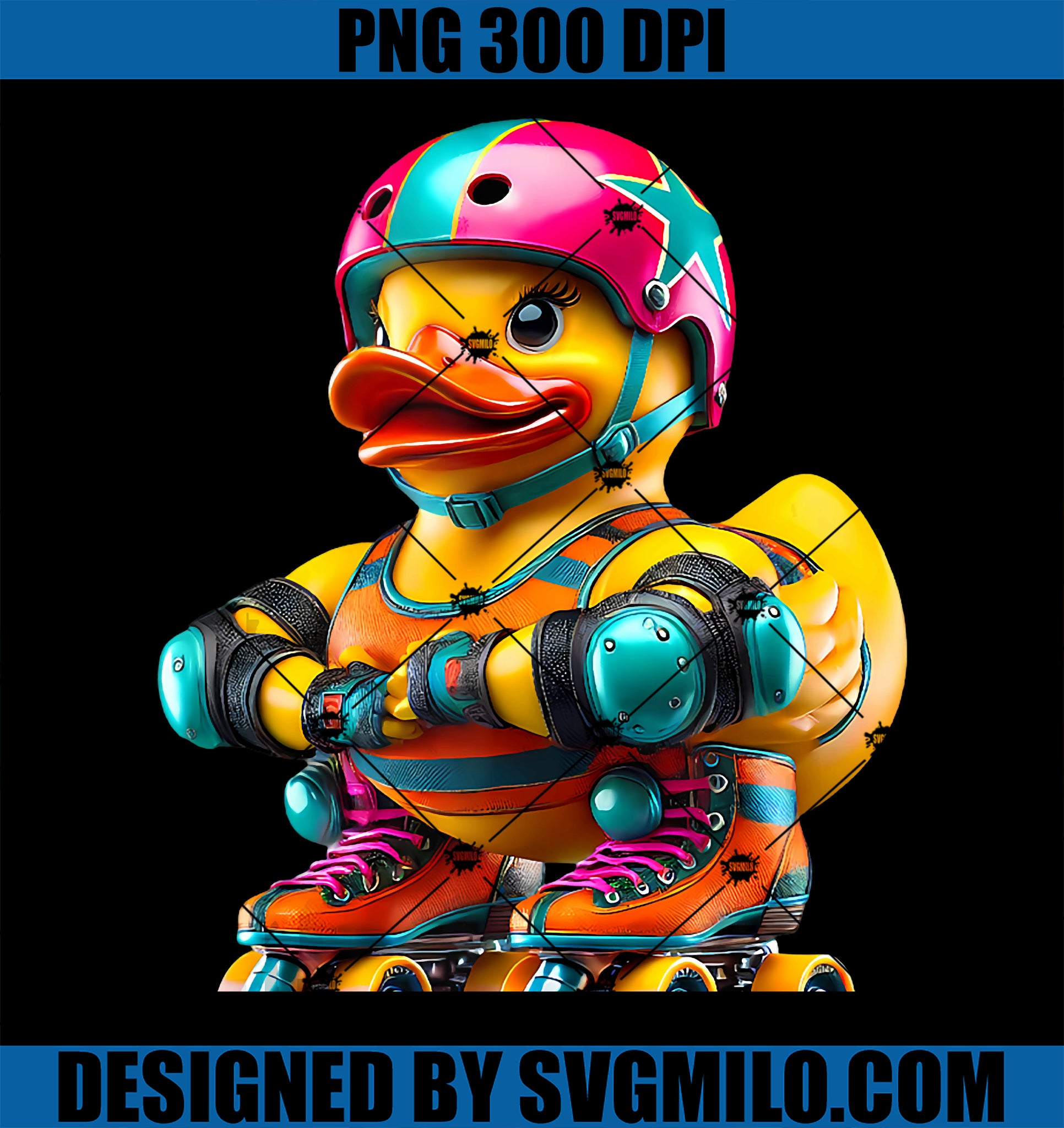 Rubber Duck Roller Derby PNG, Ducky Duckie PNG