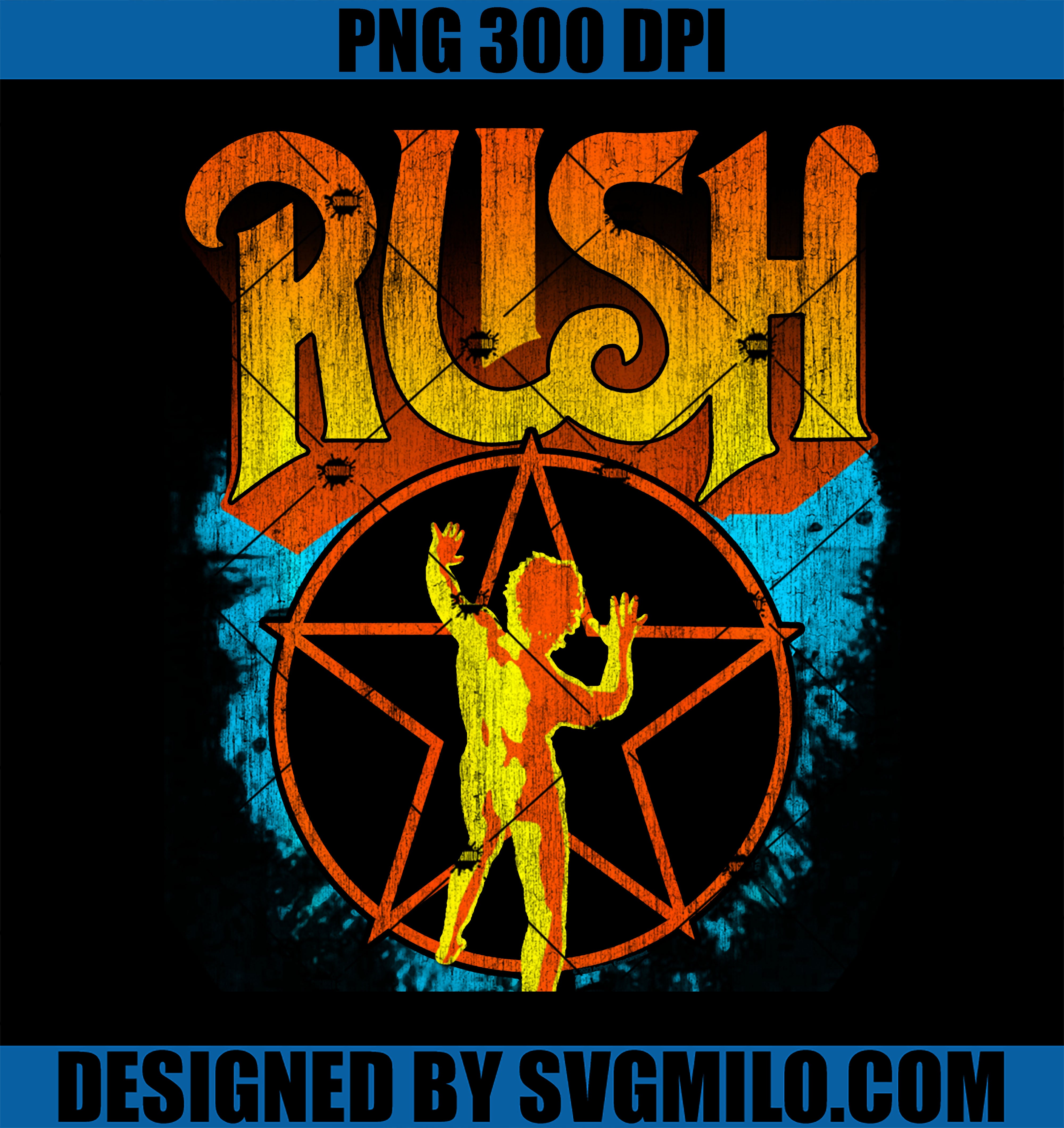 Rush Band Logo Rush Logo T Shirt Band Logo Rush T Shirt: RUSH Mens