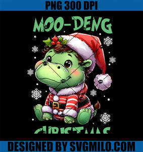 Santa Moodeng PNG, Moo Deng Hippo Baby Pigmy Moodeng Christmas PNG