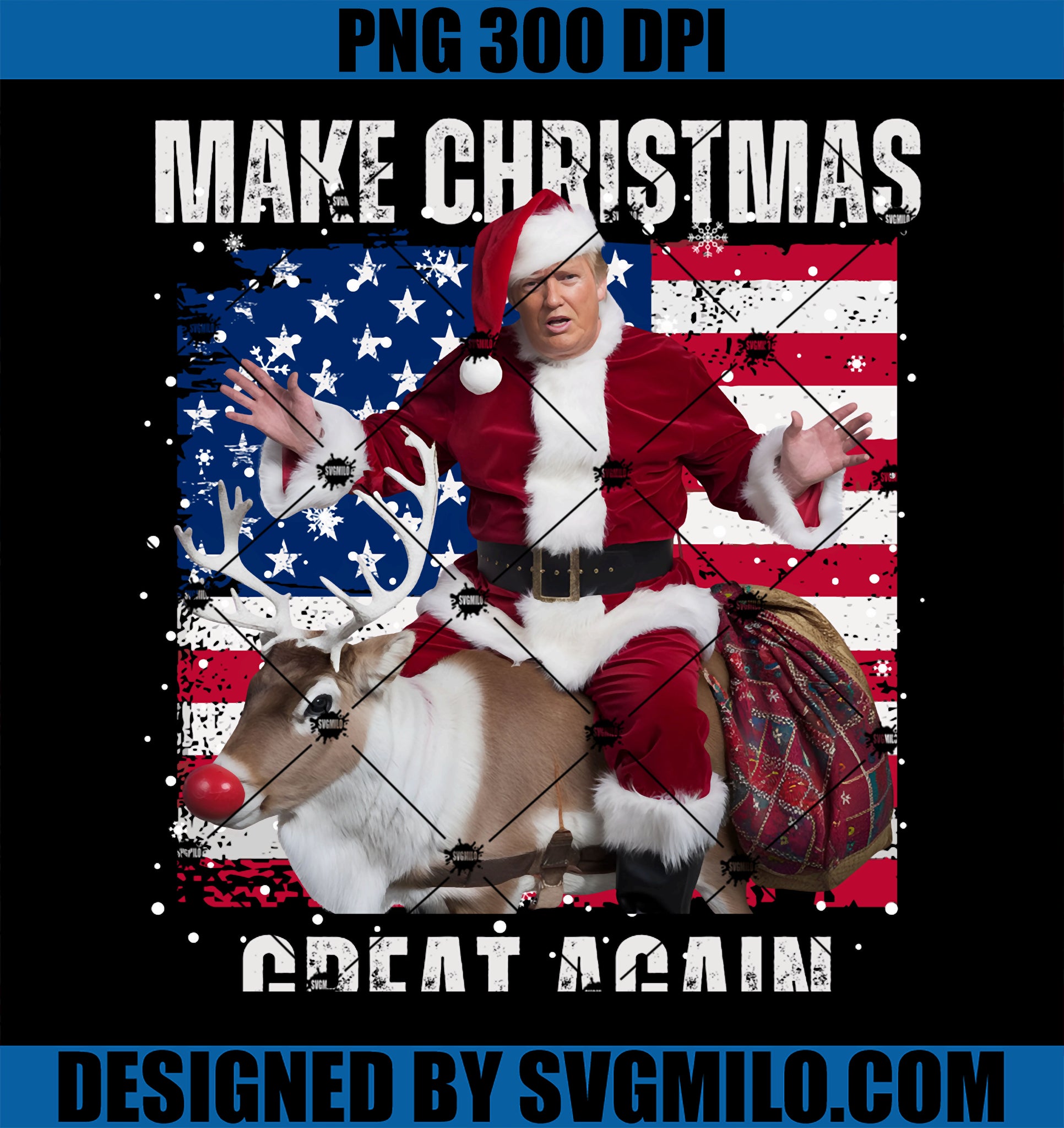 Santa Trump Dance PNG, Make Christmas Great Again PNG