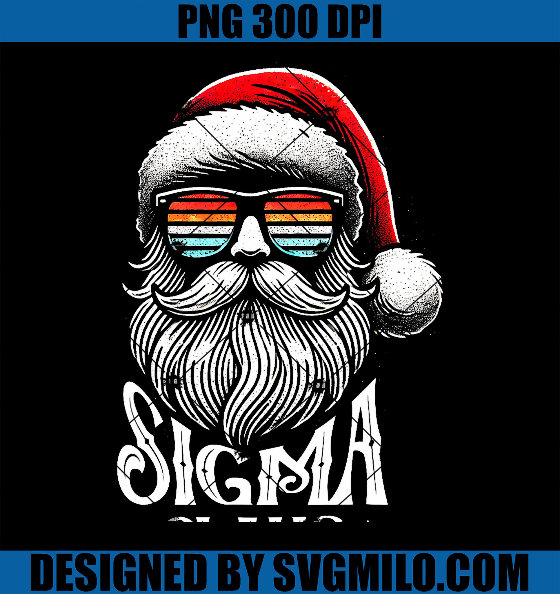 Sigma Claus PNG, Funny Christmas Santa Claus Sarcastic Joke PNG
