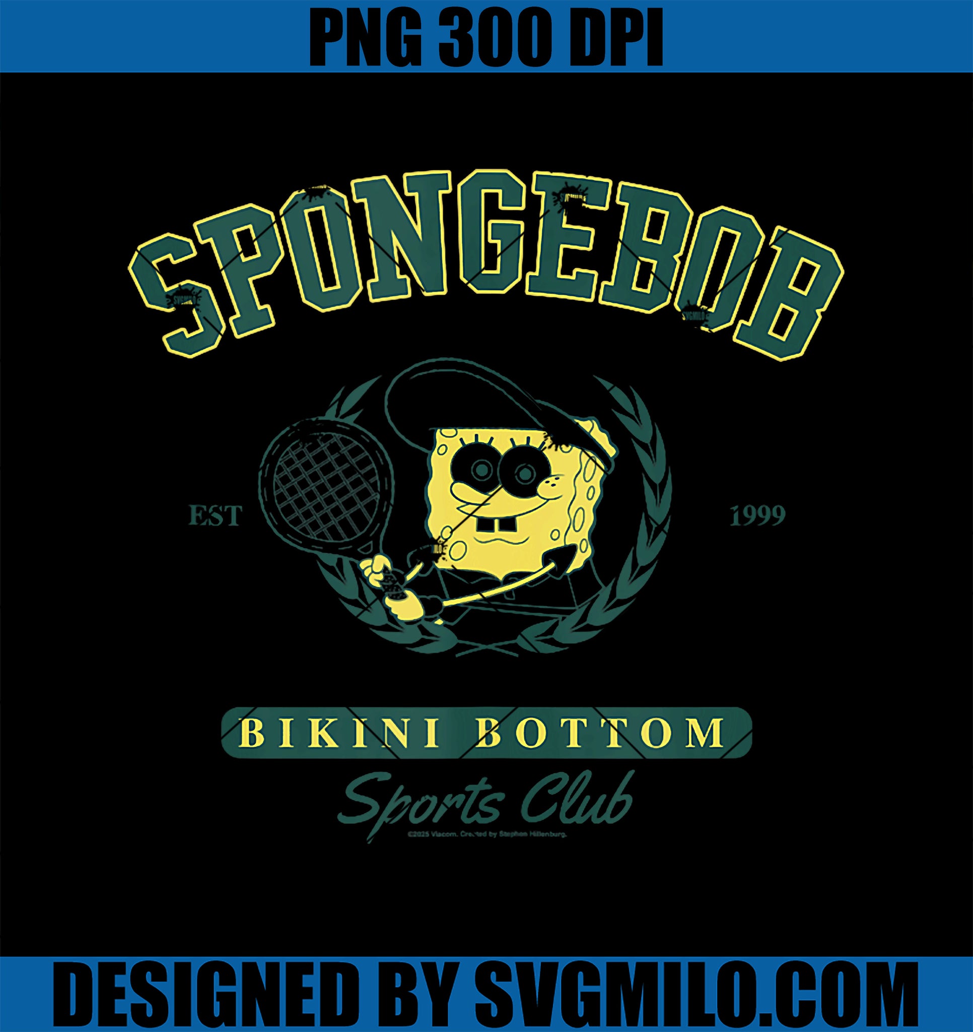 SpongeBob SquarePants Bikini Bottom PNG, Sports Club Retro Logo PNG