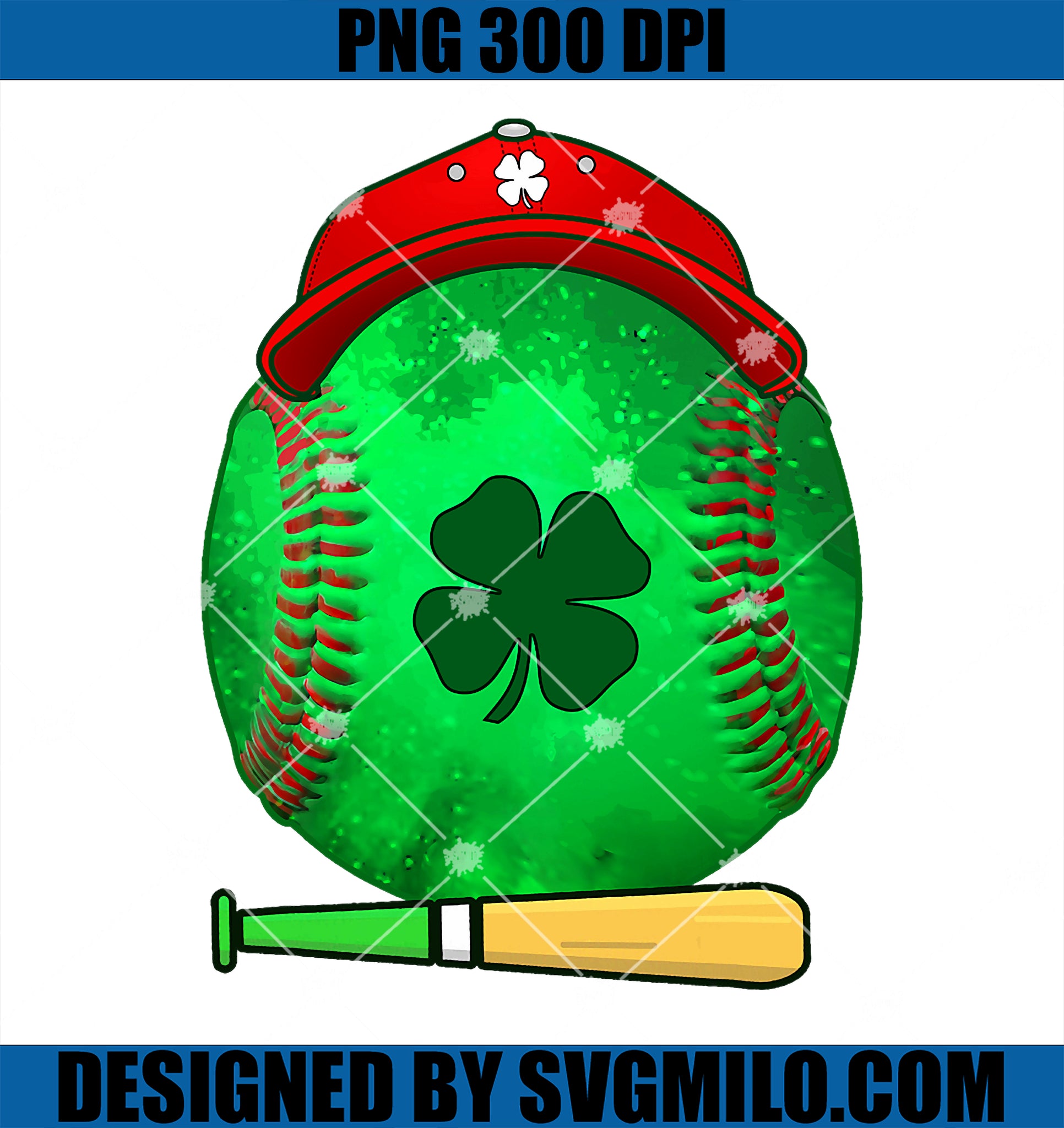 St Patricks day Shamrock Baseball Irish PNG