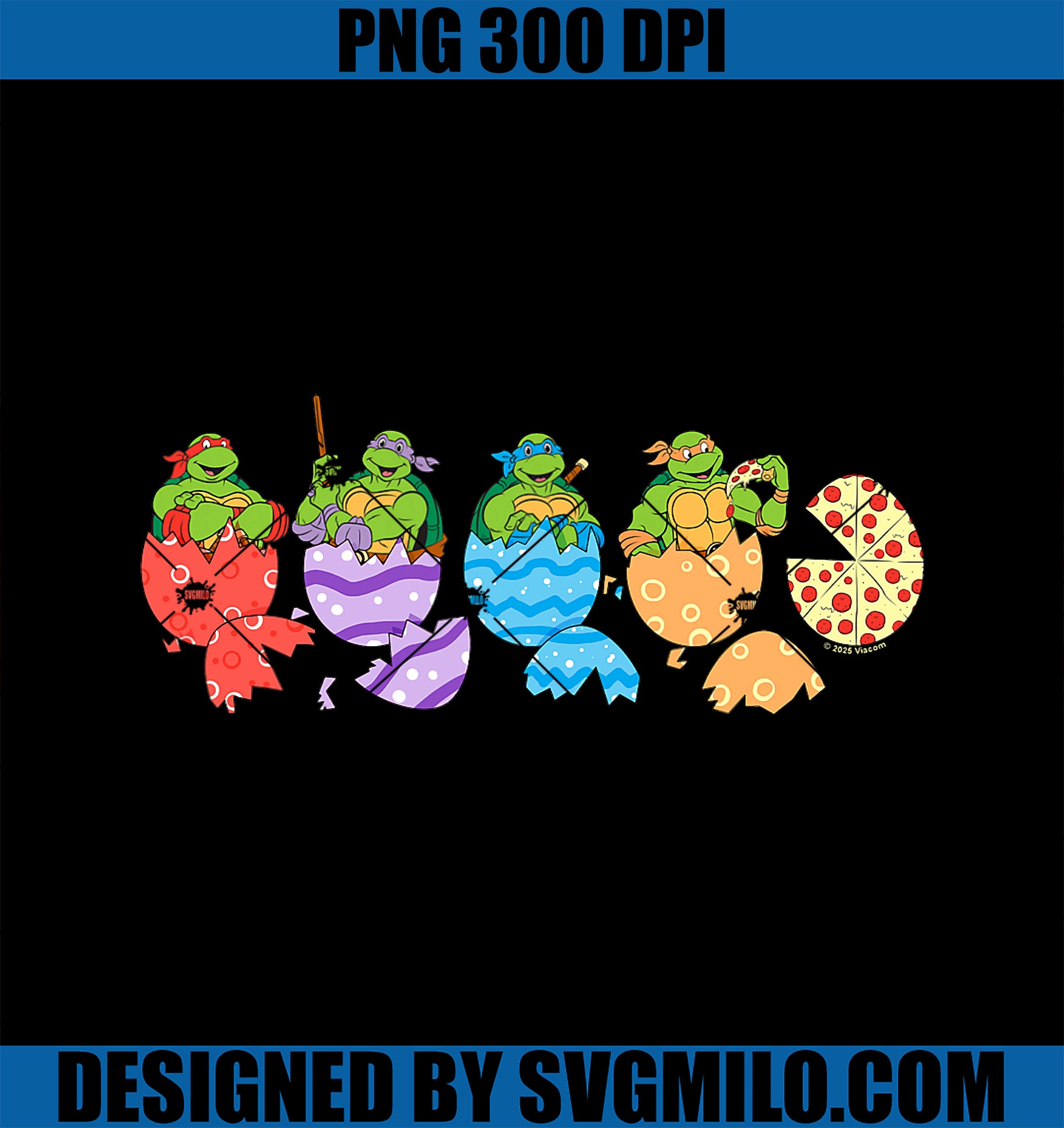 Teenage Mutant Ninja Turtles PNG, Easter Line Up PNG