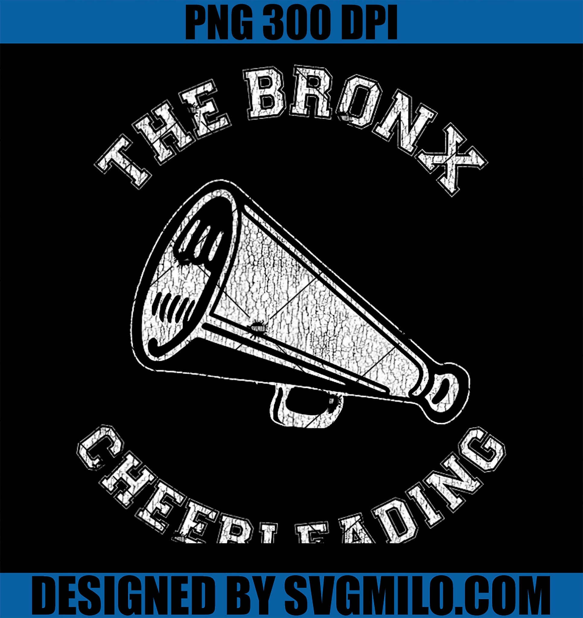 The Bronx Cheer Distressed PNG, Retro 90's Cheerleader PNG