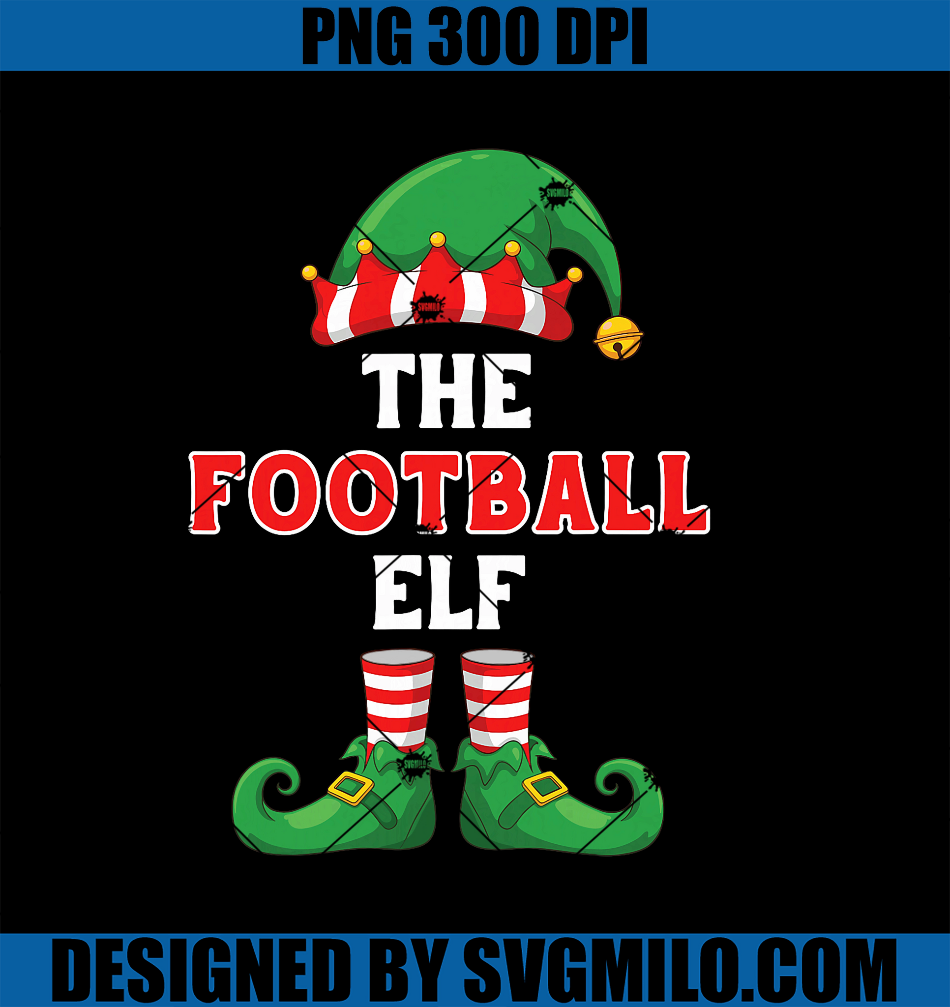 The Football Elf PNG, Christmas For Football Fan Player Top PNG