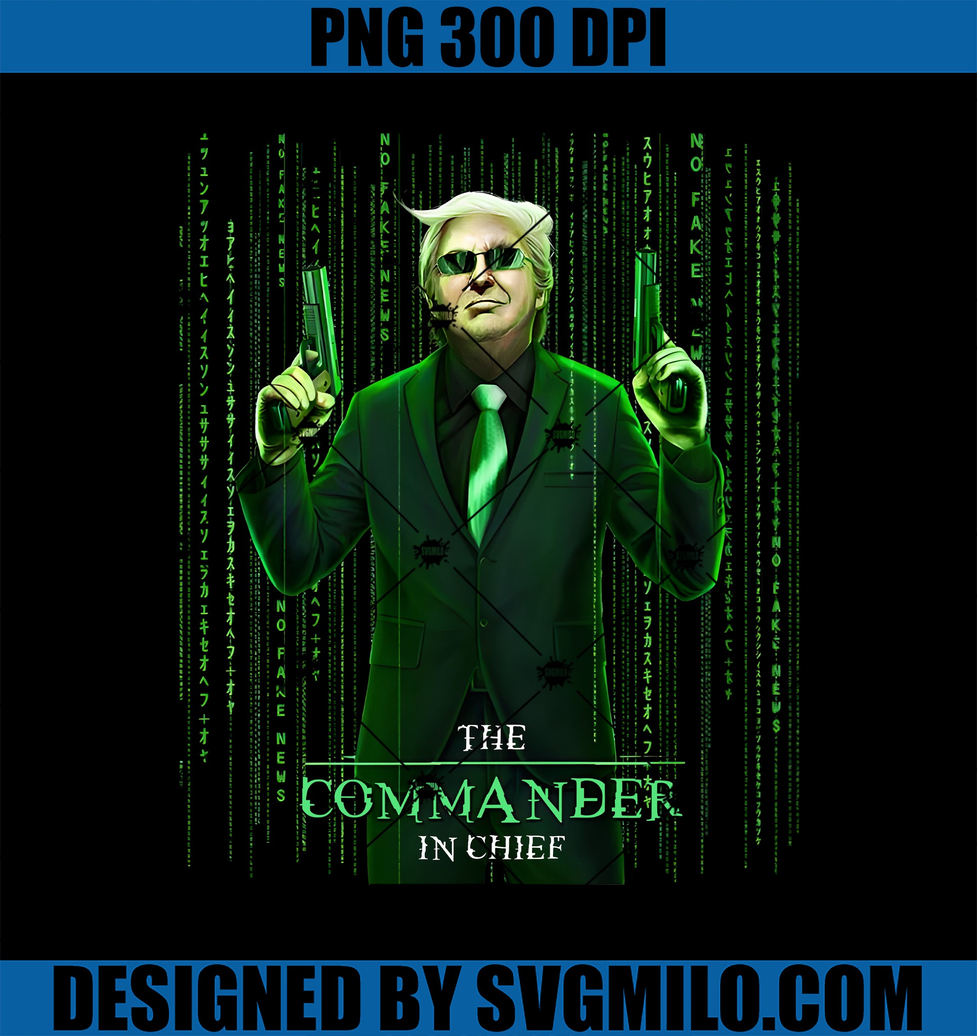 The Commander Shoot PNG, Trump Fight Matrix PNG