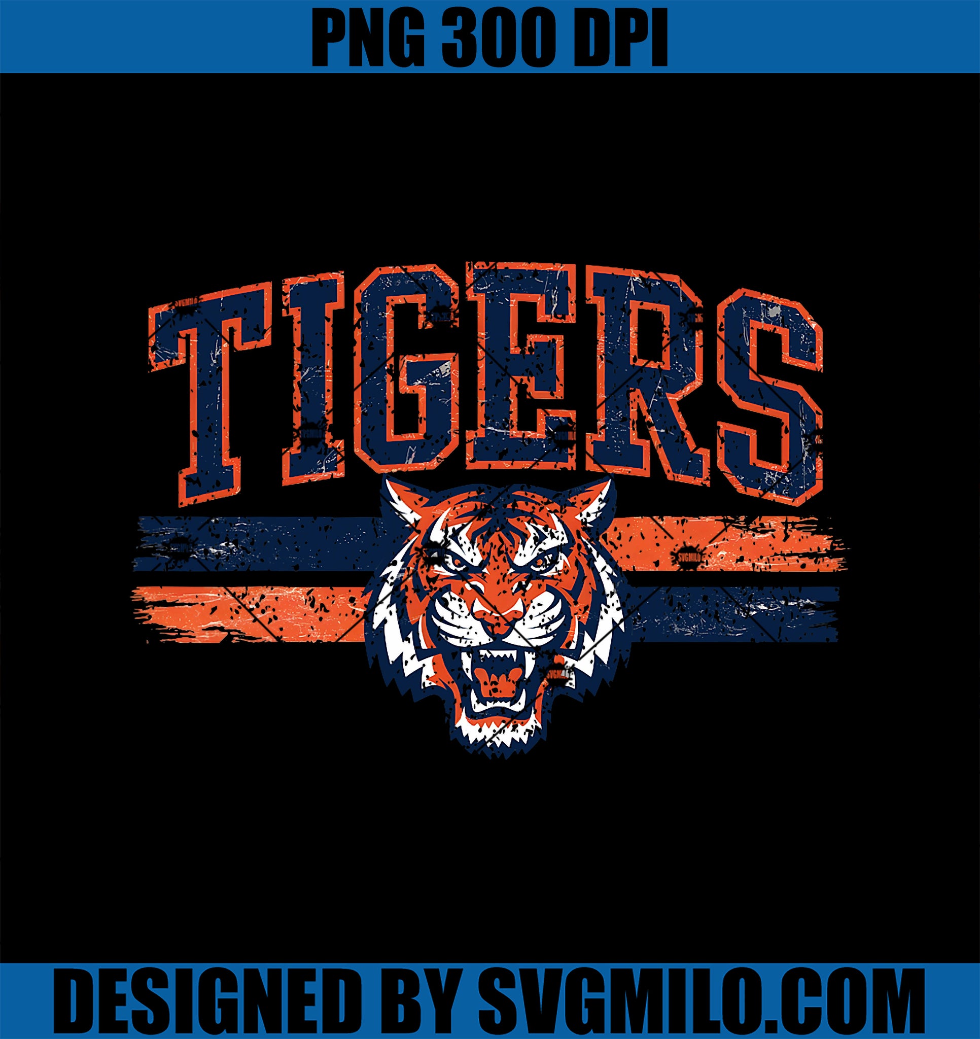 Tigers Throwback Retro PNG, Styles Animal Gift PNG