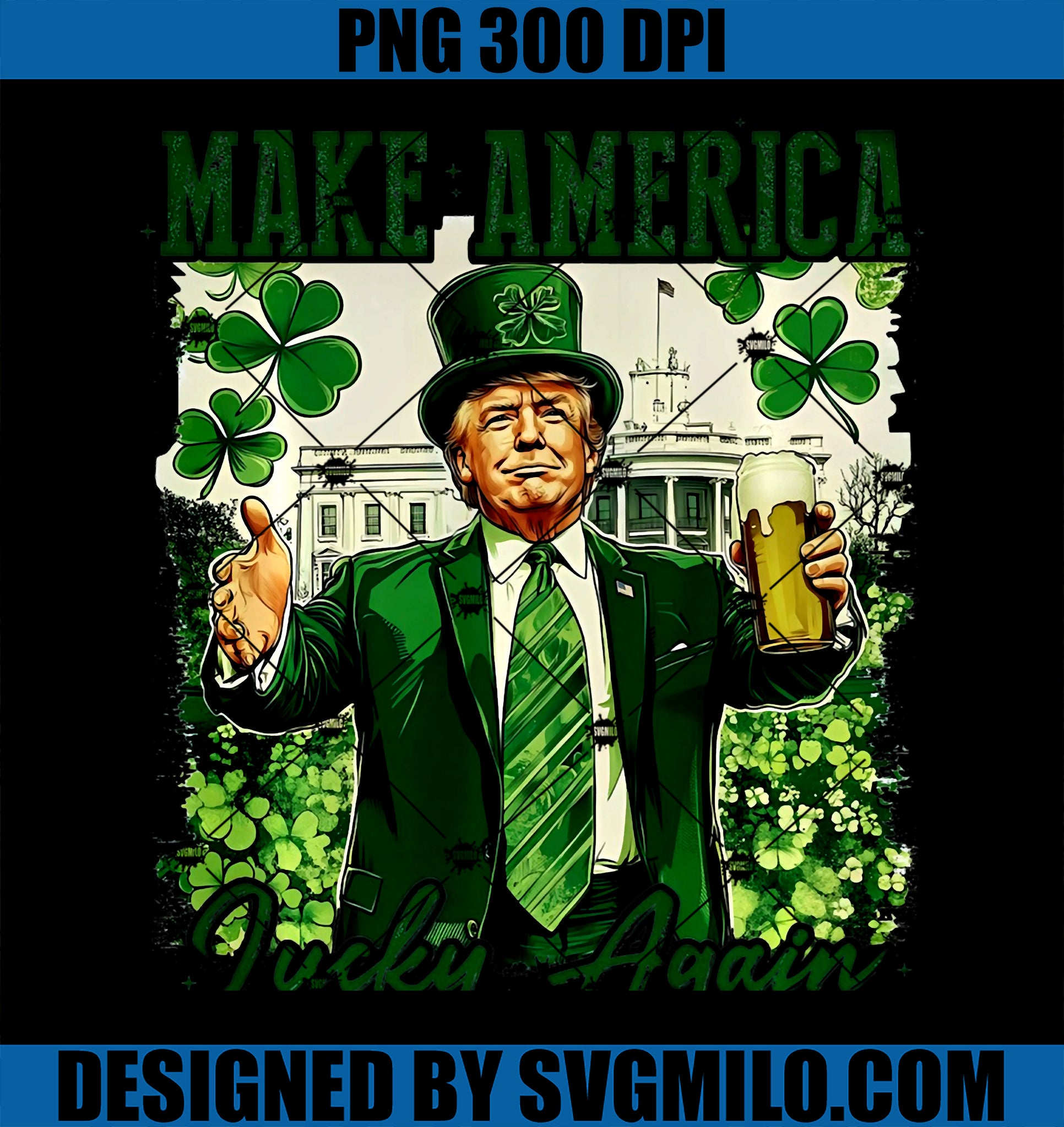 Trump Make America PNG, Lucky Again PNG