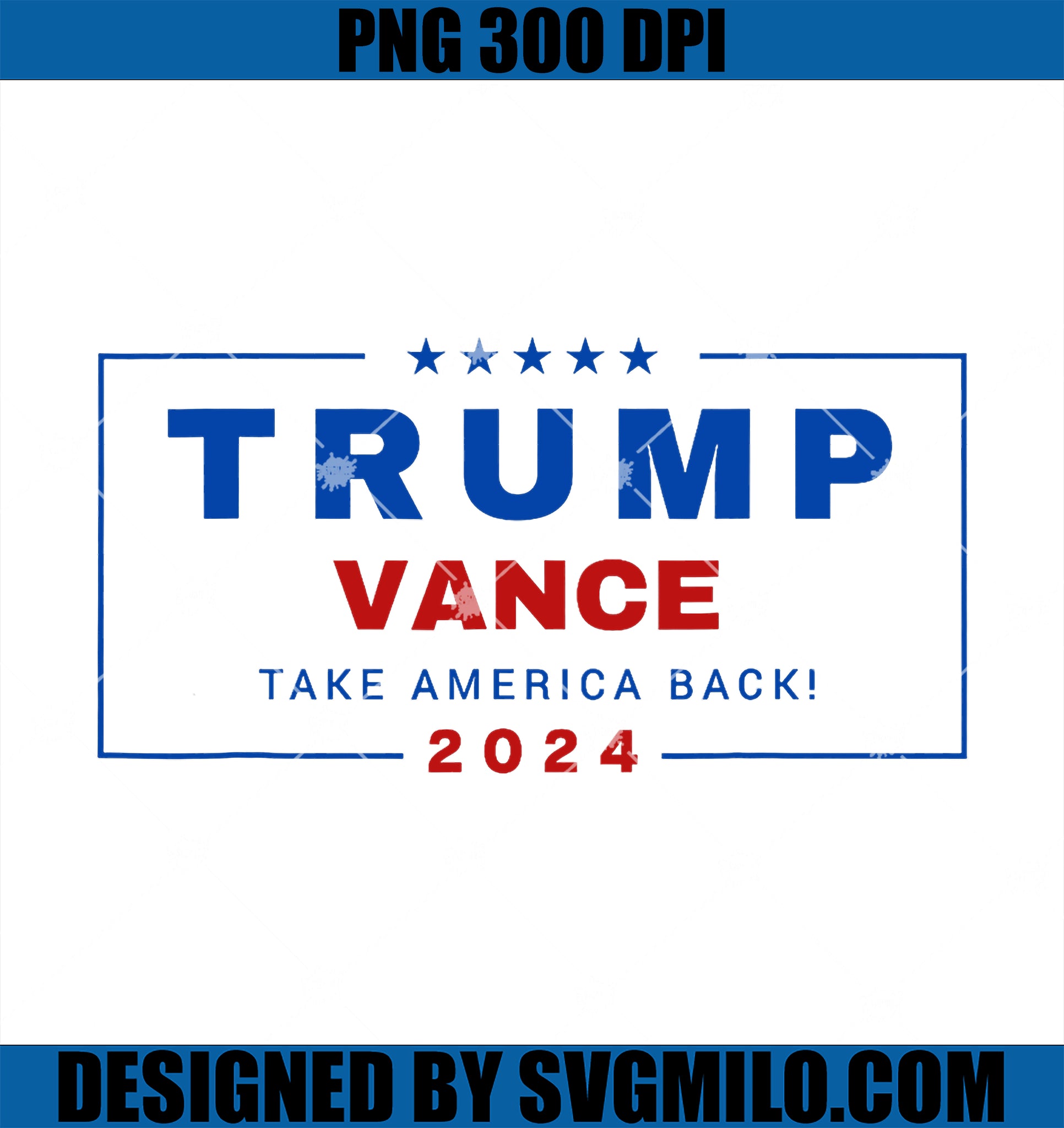 Trump JD Vance VP Make America Great Once Again! 2024 PNG