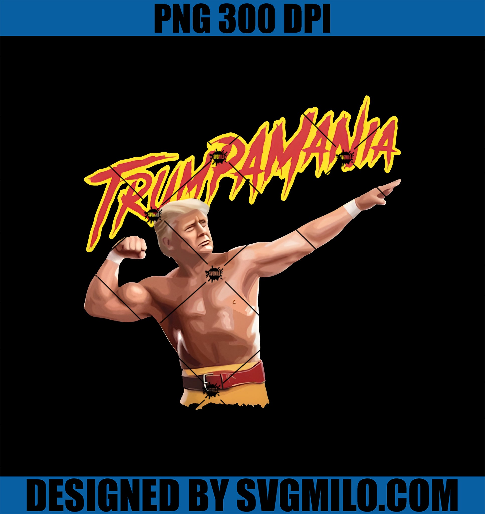 Trumpamania PNG, Donald Trump Hulk Hogan Maga PNG