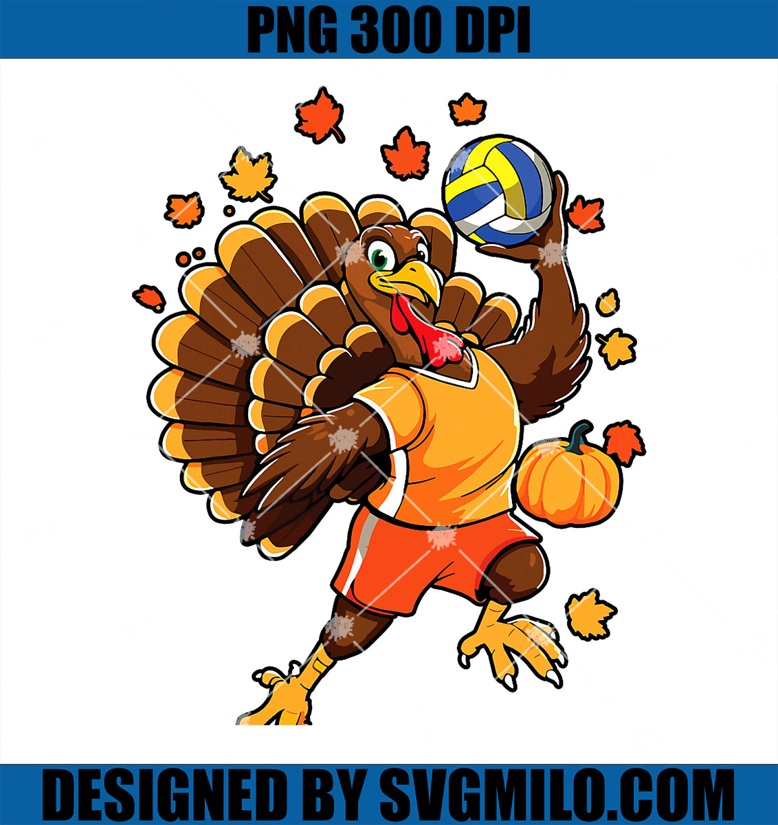 TurkeyPlayingVolleyballThanksgivingVolleyballPlayerPNGcopy_1200x1200 ...