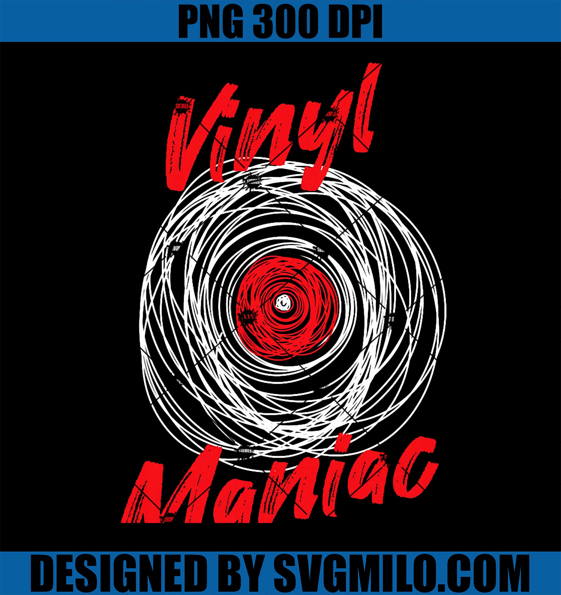Vinyl Maniac PNG, Record Collector Retro Analog Audio Lover PNG