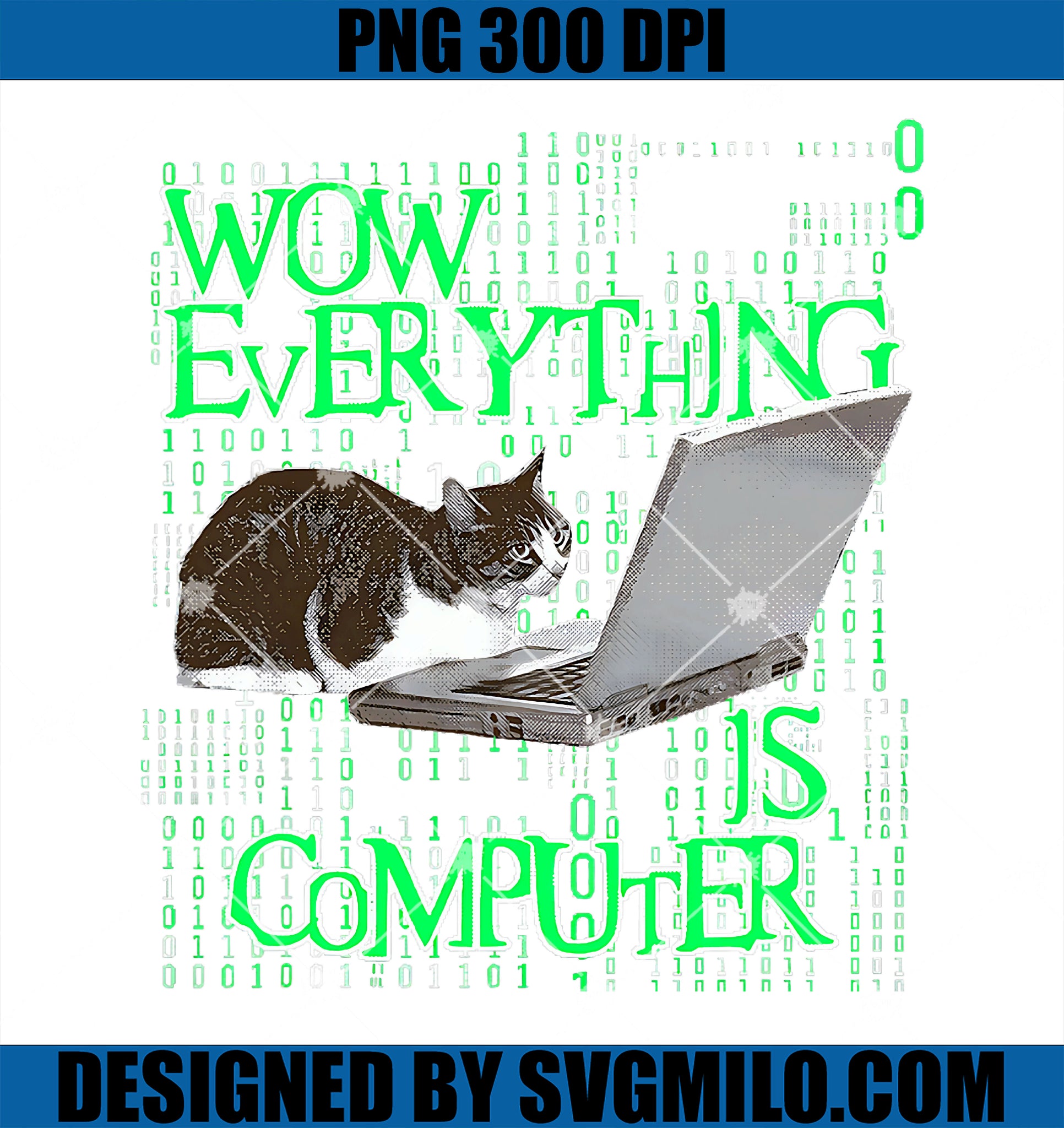 Wow Everything PNG, Is Computer Cat PNG