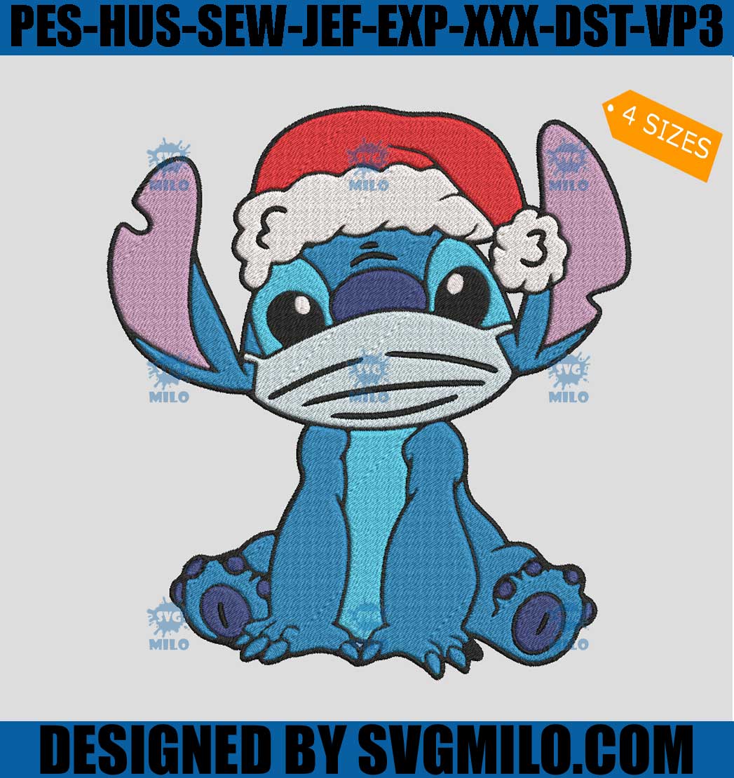 Christmas-Stitch-Wearing-A-Mask-Embroidery-Design_-Stitch--Santa ...