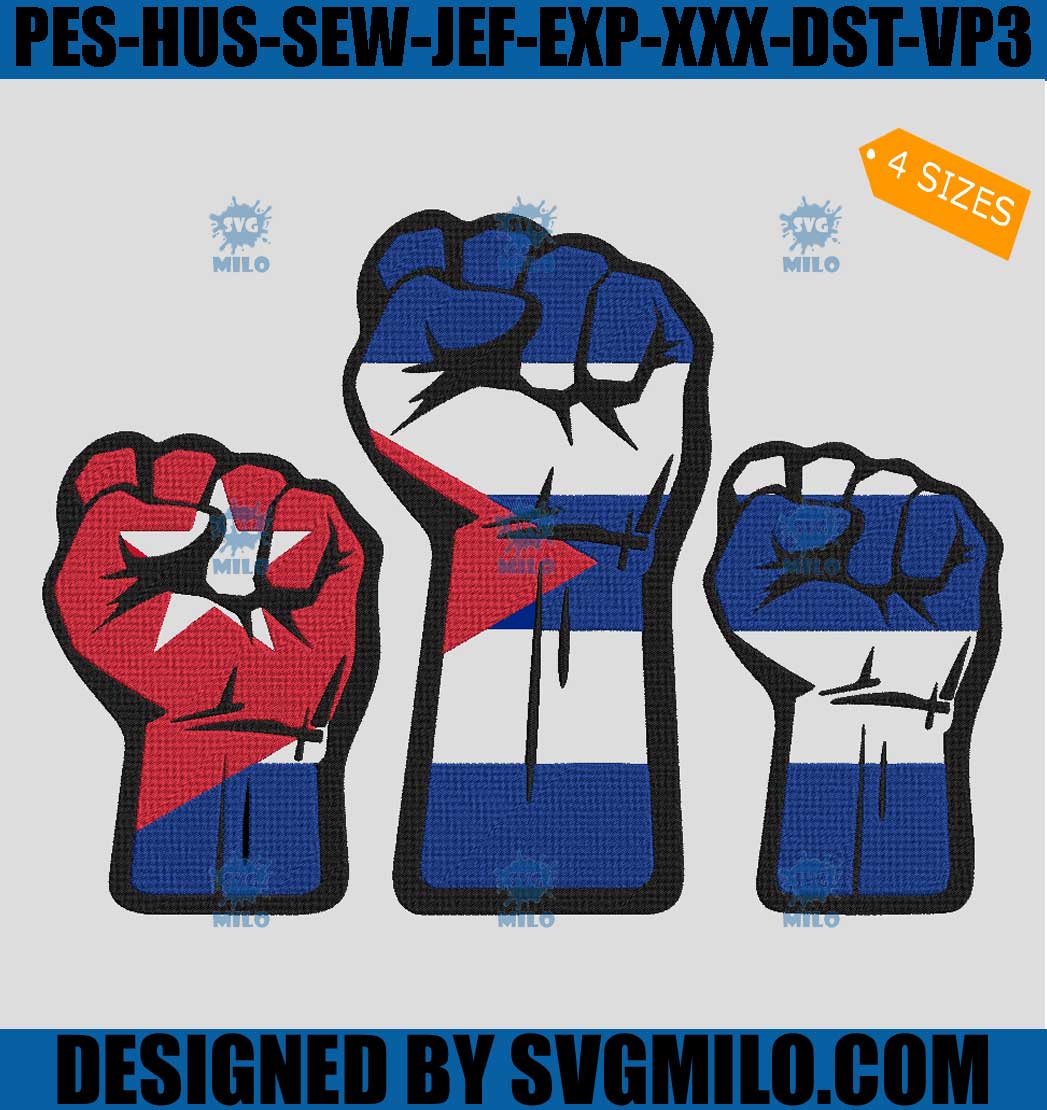 Cuba-Cuban-Hand-Fist-Power-Unity-Embroidery-Design_-Power-Unity ...