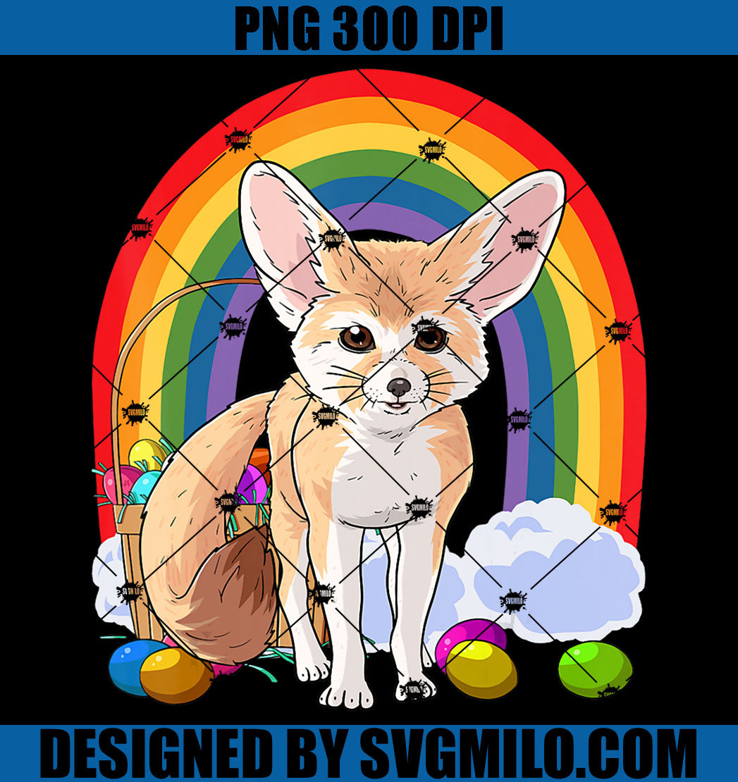 FennecFoxHappyEasterPNG_EggsBunnyPNG_RainbowFennecFoxPNGcopy_1200x1200 ...