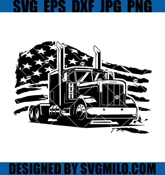 American Flag Semi Truck