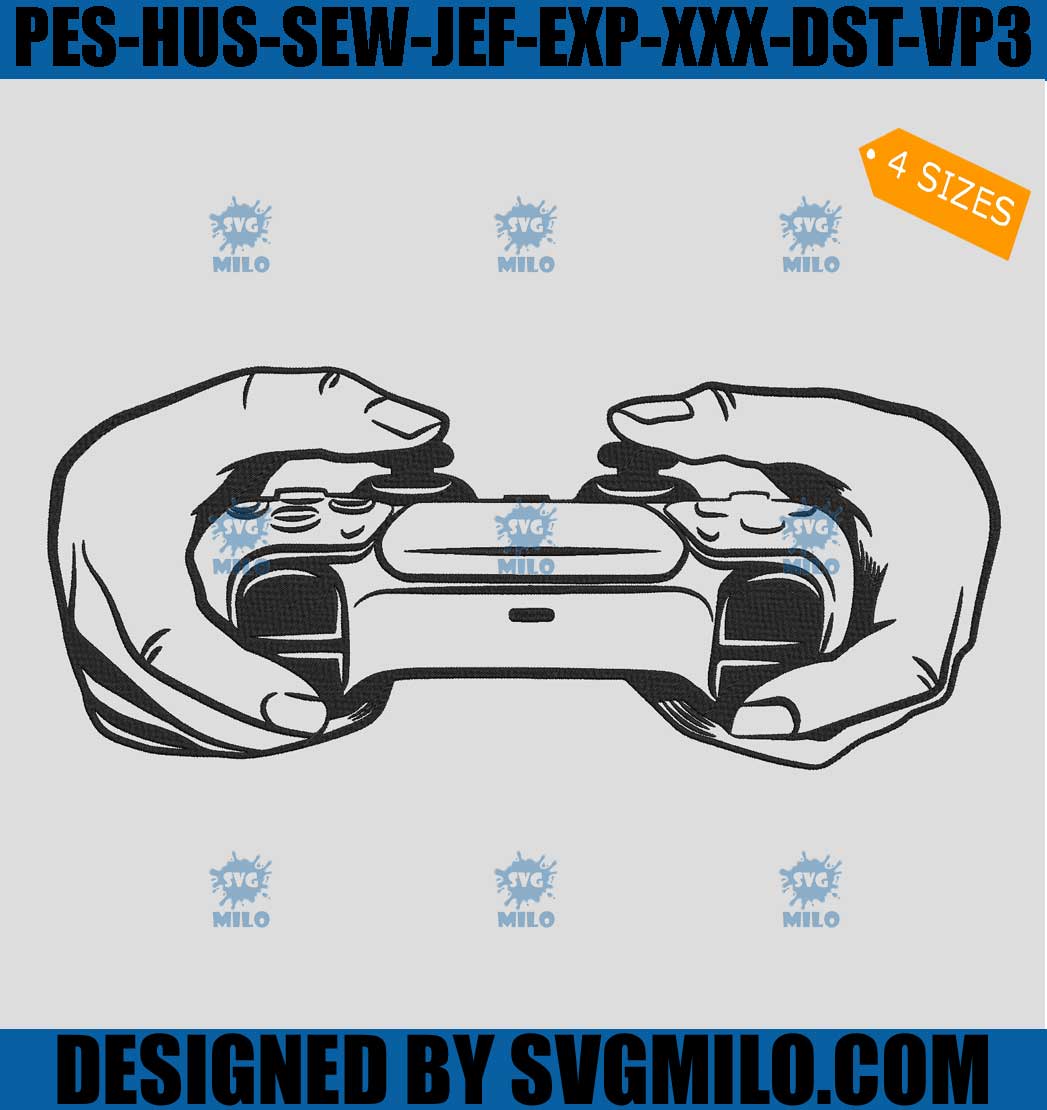 Gamer-Hands-Embroidery-Design_-Playing-Video-Game-Embroidery-Design ...