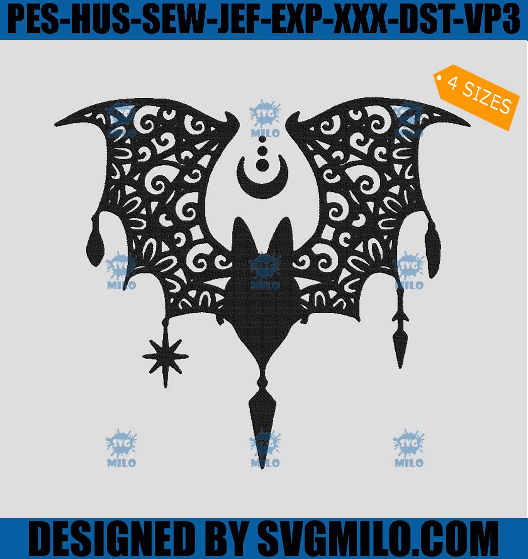 Ornate-Bat-Embroidery-Design_-Mandala-Bat-Wing-Embroidery-Design ...